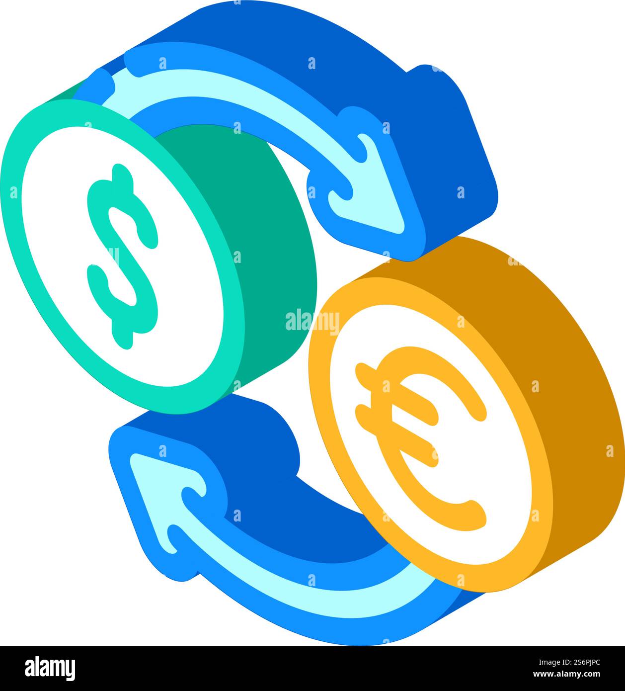 currency exchange isometric icon vector. currency exchange sign ...