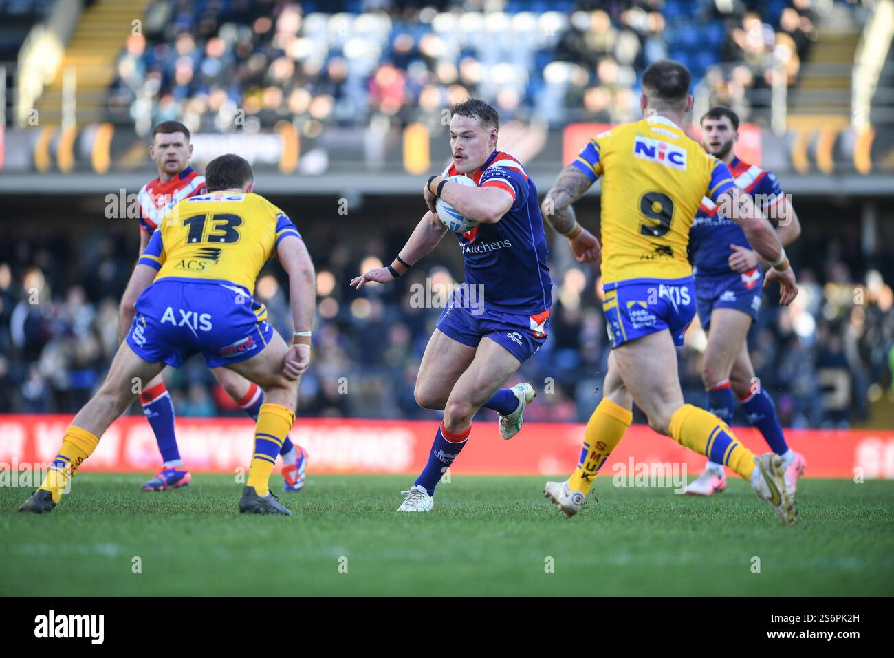 Leeds, England - 26th December 2024 - Wakefield Trinity's Luke Bain in ...