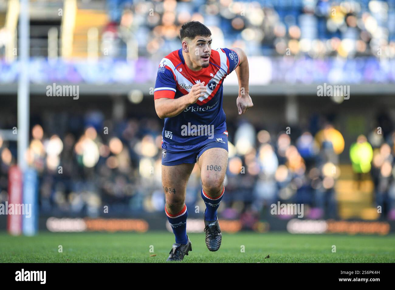 Leeds, England - 26th December 2024 - Wakefield Trinity's Caleb Hamlin ...