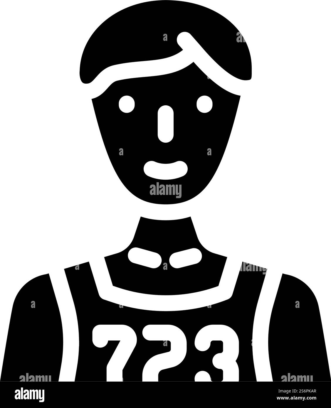 athlete with number glyph icon vector. athlete with number sign ...