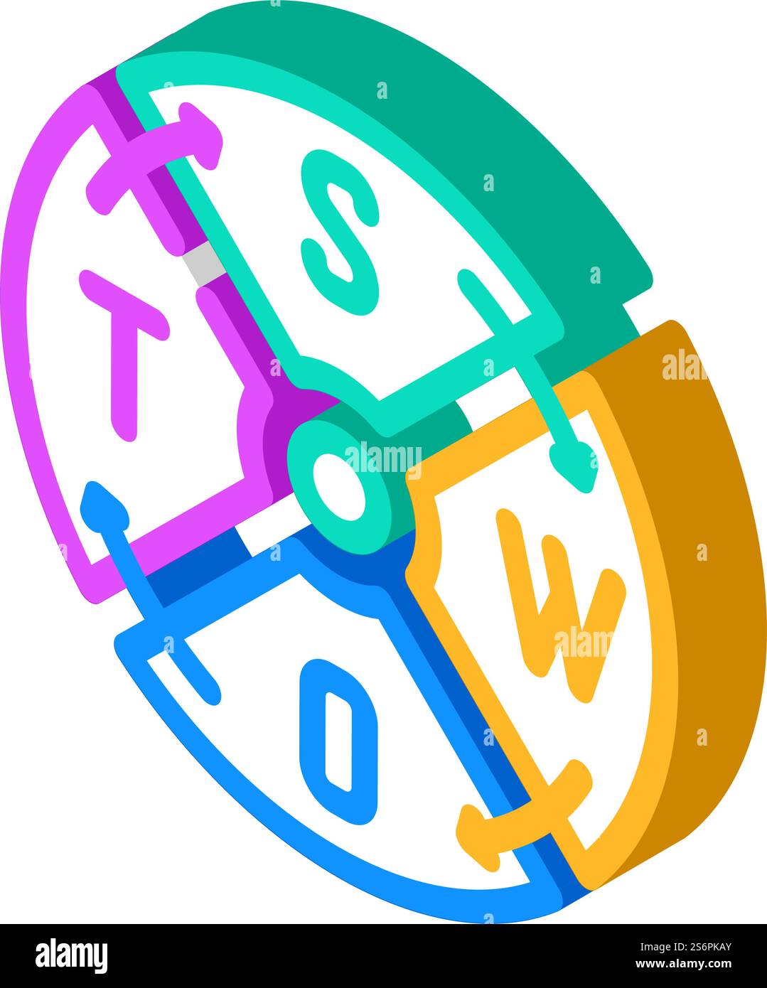 swot analysis isometric icon vector. swot analysis sign. isolated ...