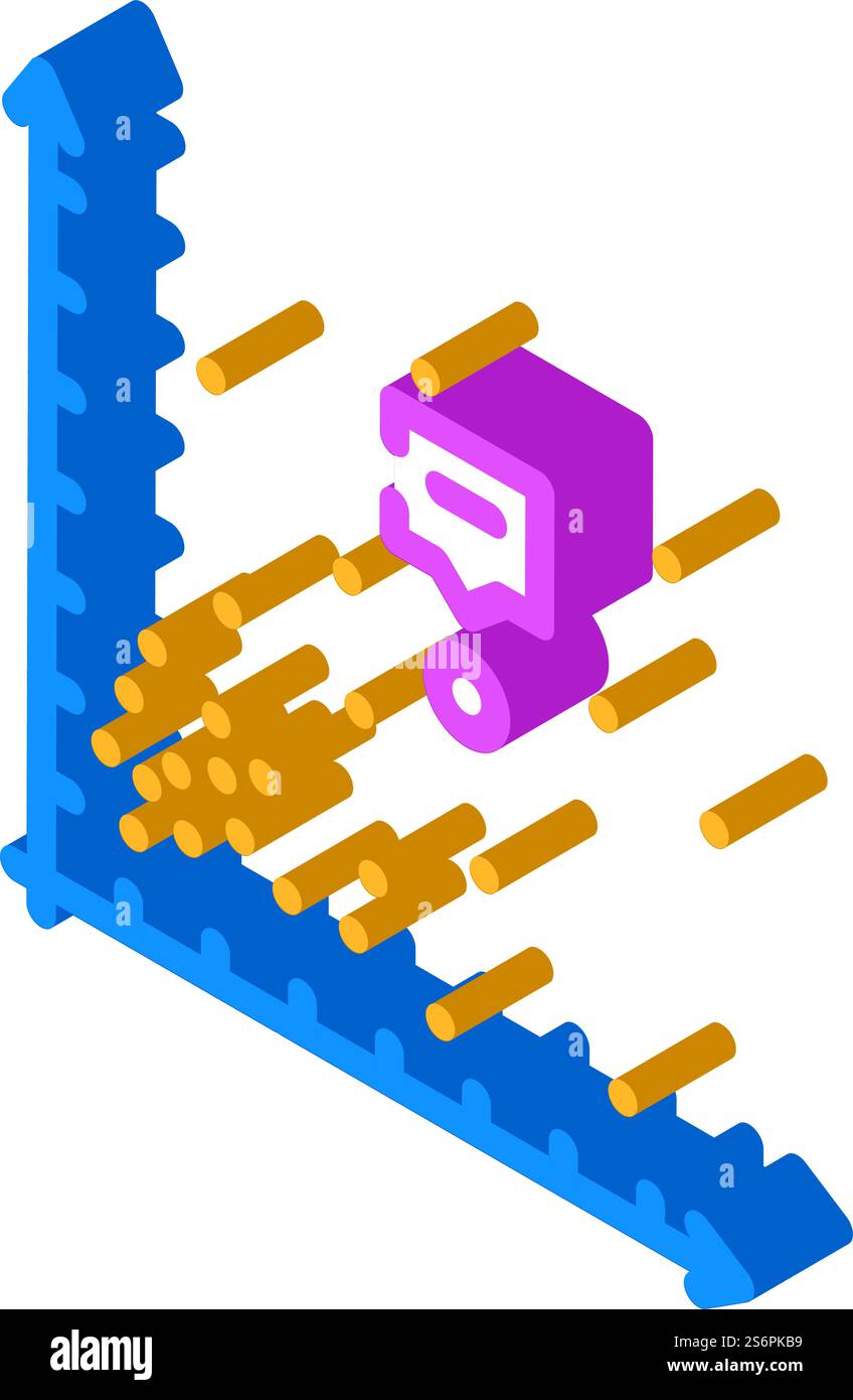 dot plot visualization isometric icon vector. dot plot visualization ...
