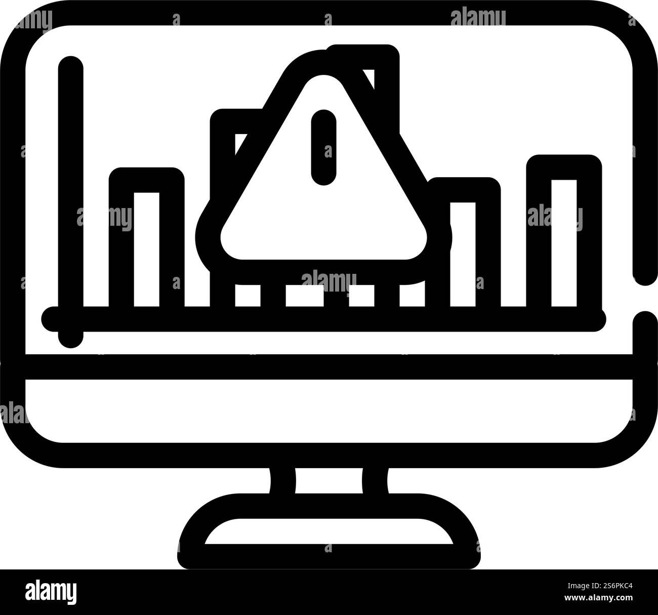 risks of trade market and business intelligence line icon vector. risks ...