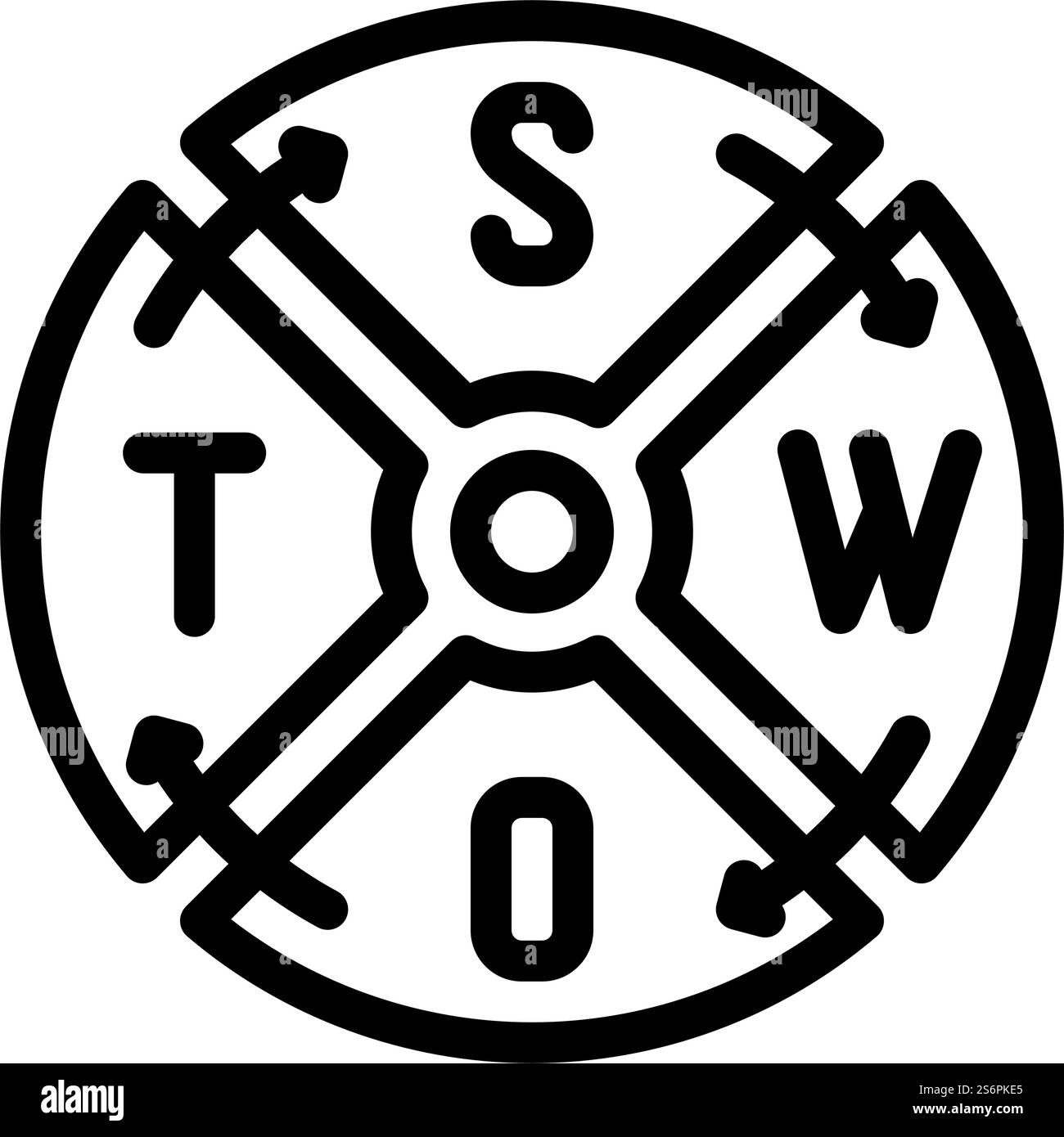 swot analysis line icon vector. swot analysis sign. isolated contour ...