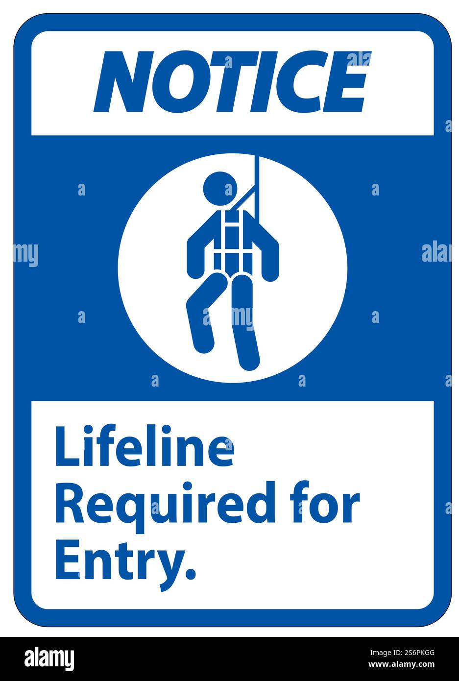 Warning Confined Space Sign Lifeline Required For Entry Stock Vector ...
