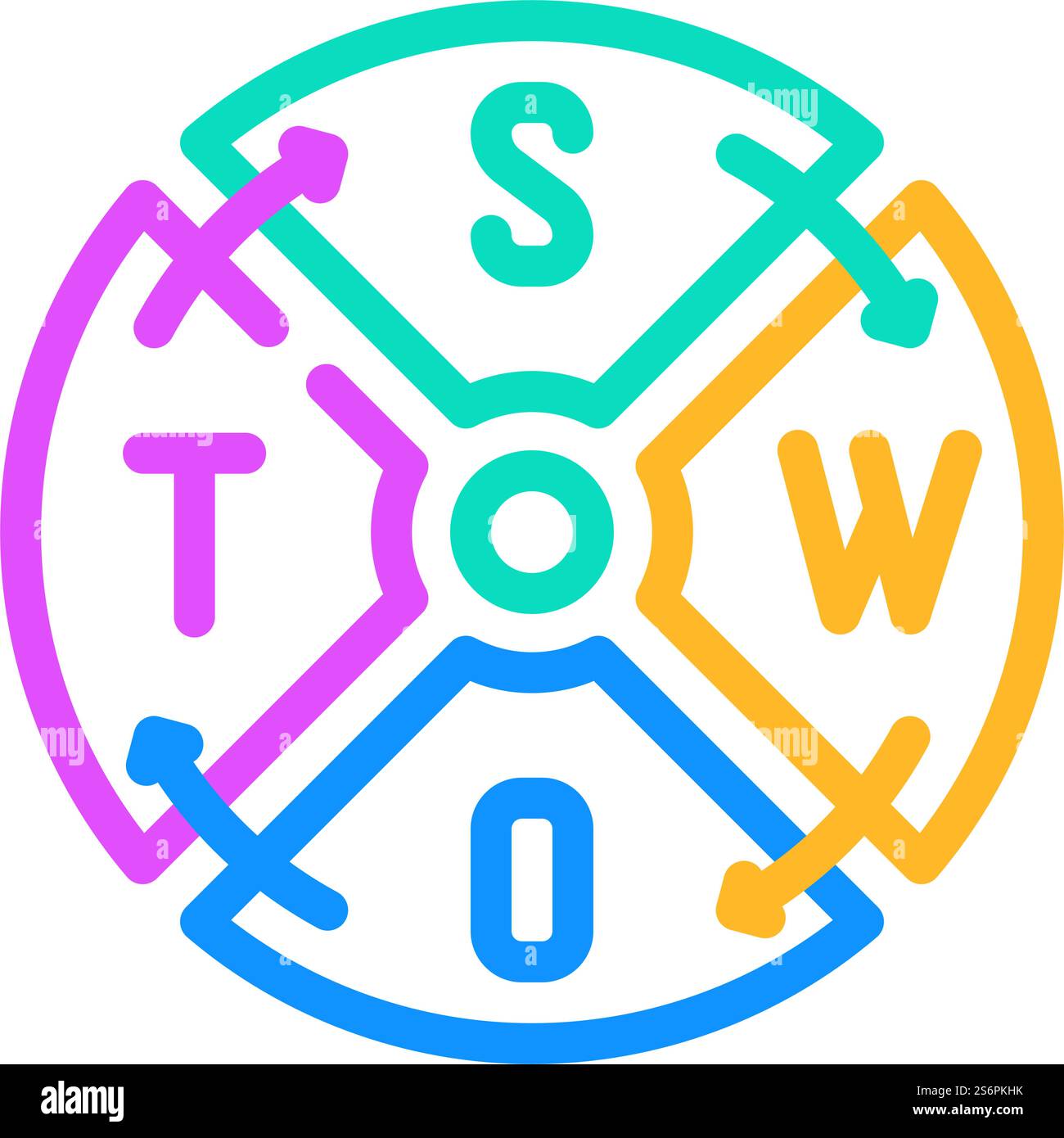 swot analysis color icon vector. swot analysis sign. isolated symbol ...