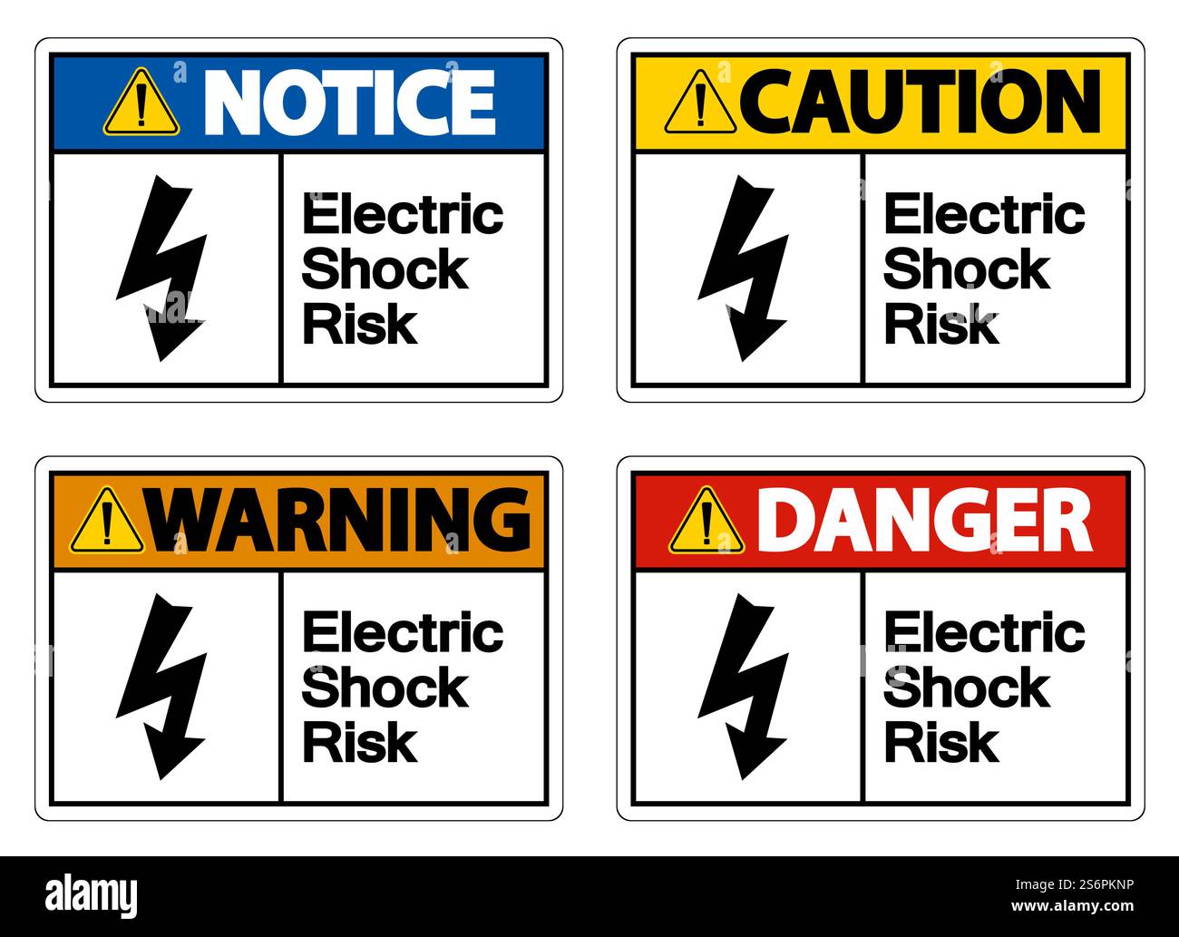 Electric Shock Risk Symbol Sign On White Background Stock Vector Image ...