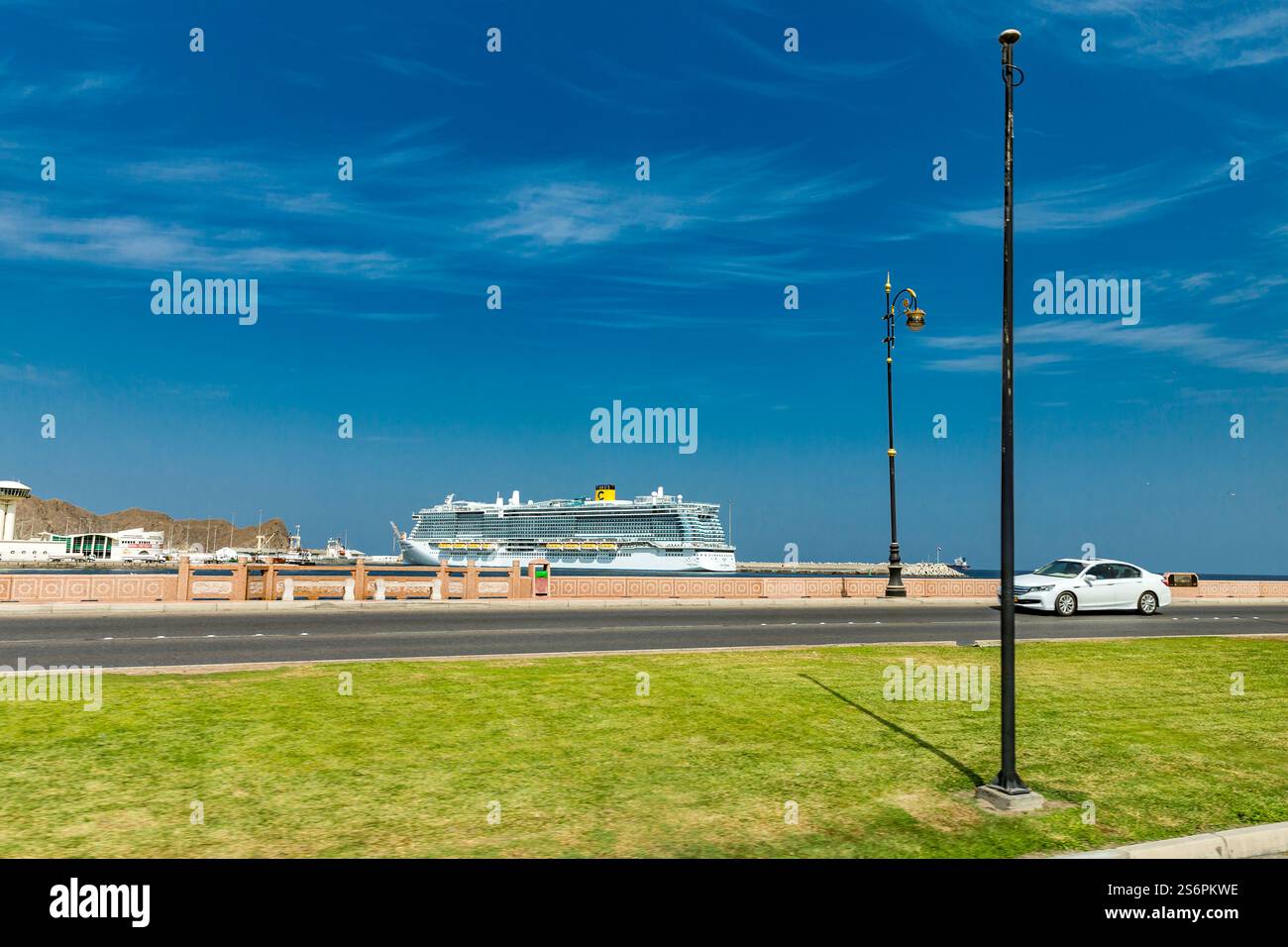 Cruise ship Costa Toscana in the port of Muscat, Muscat, Oman, Arabian ...