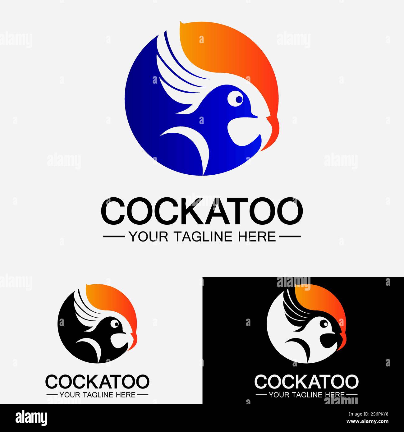 Cockatoo Parrot Bird logo design vector template Stock Vector Image ...