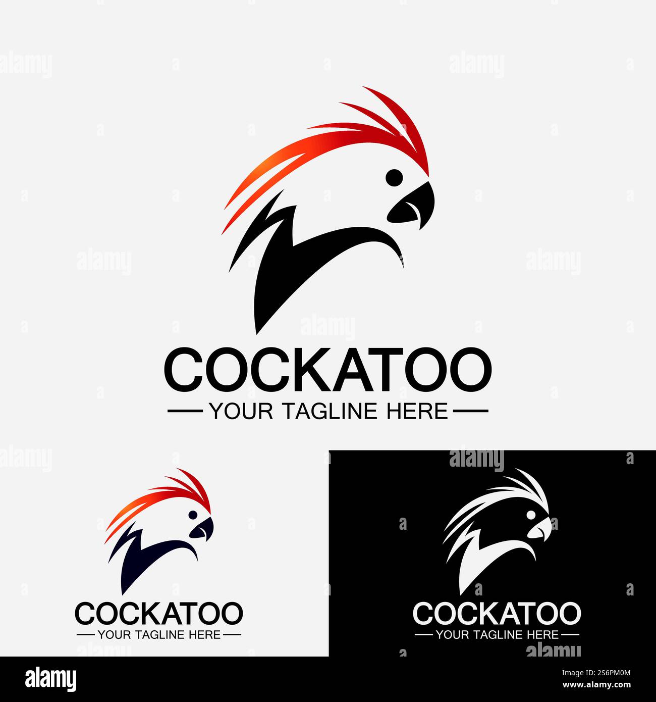 Cockatoo Parrot Bird logo design vector template Stock Vector Image ...