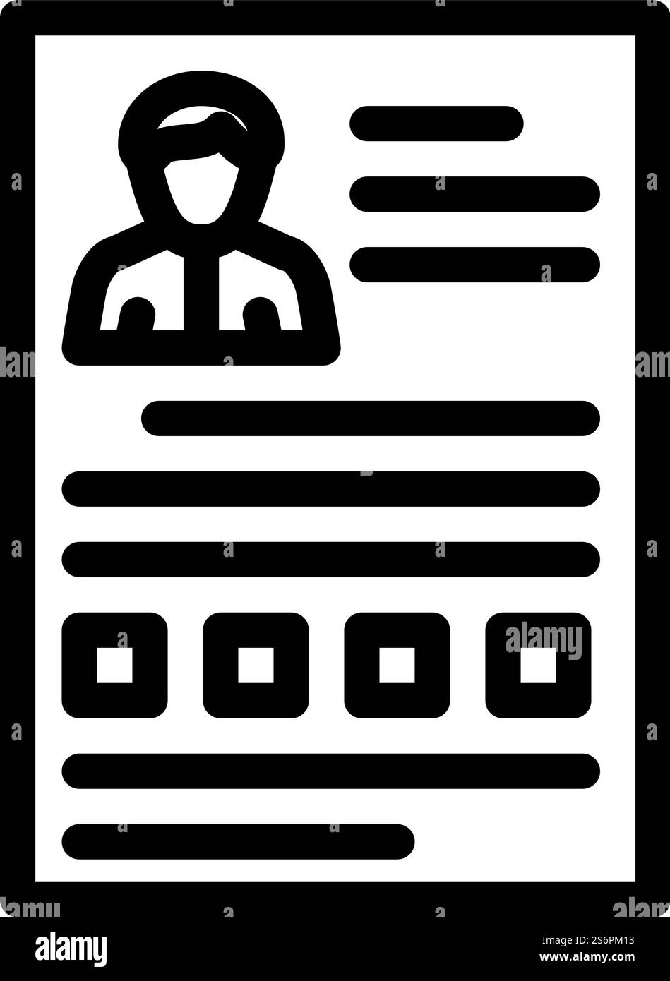 questionnaire business manager line icon vector. questionnaire business ...