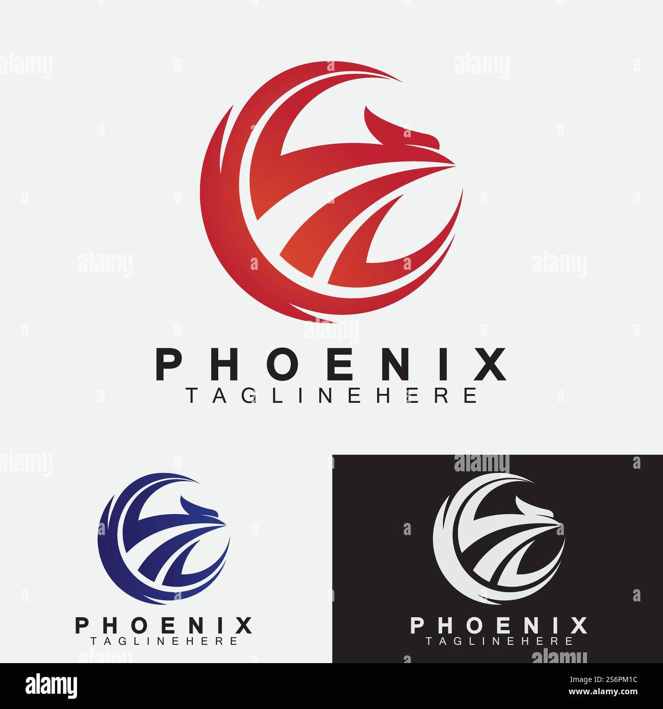 Phoenix logo Vector Illustration Design Template Stock Vector Image ...
