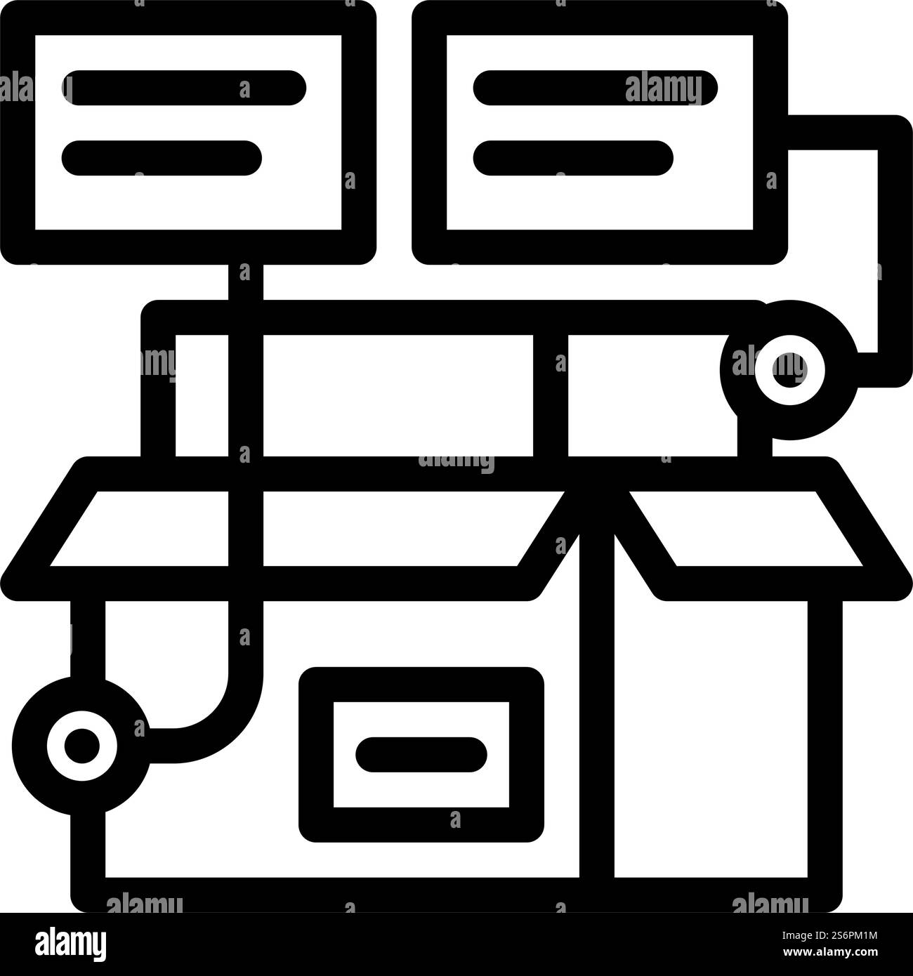 Product Business Management Line Icon Vector Product Business Management Sign Isolated Contour