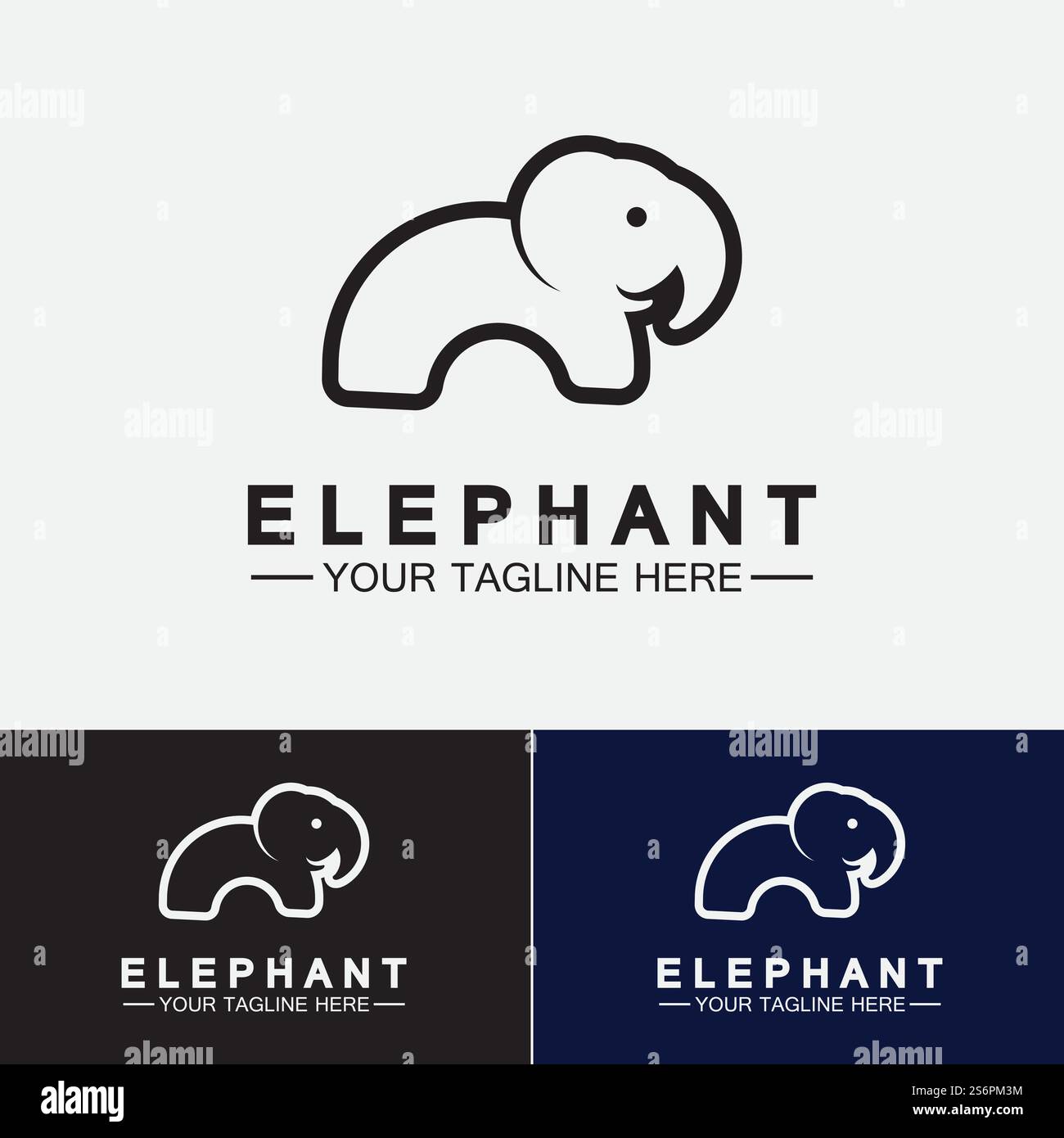 Elephant Logo Vector Illustrator Design Template Stock Vector Image ...
