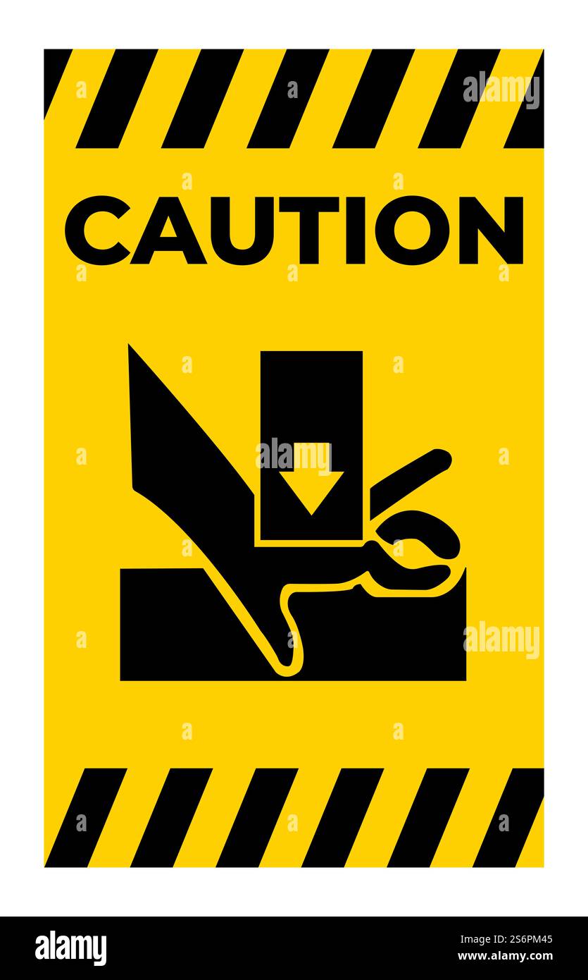 Beware You Hand When Using Silkscreen Symbol Sign Isolate On White ...