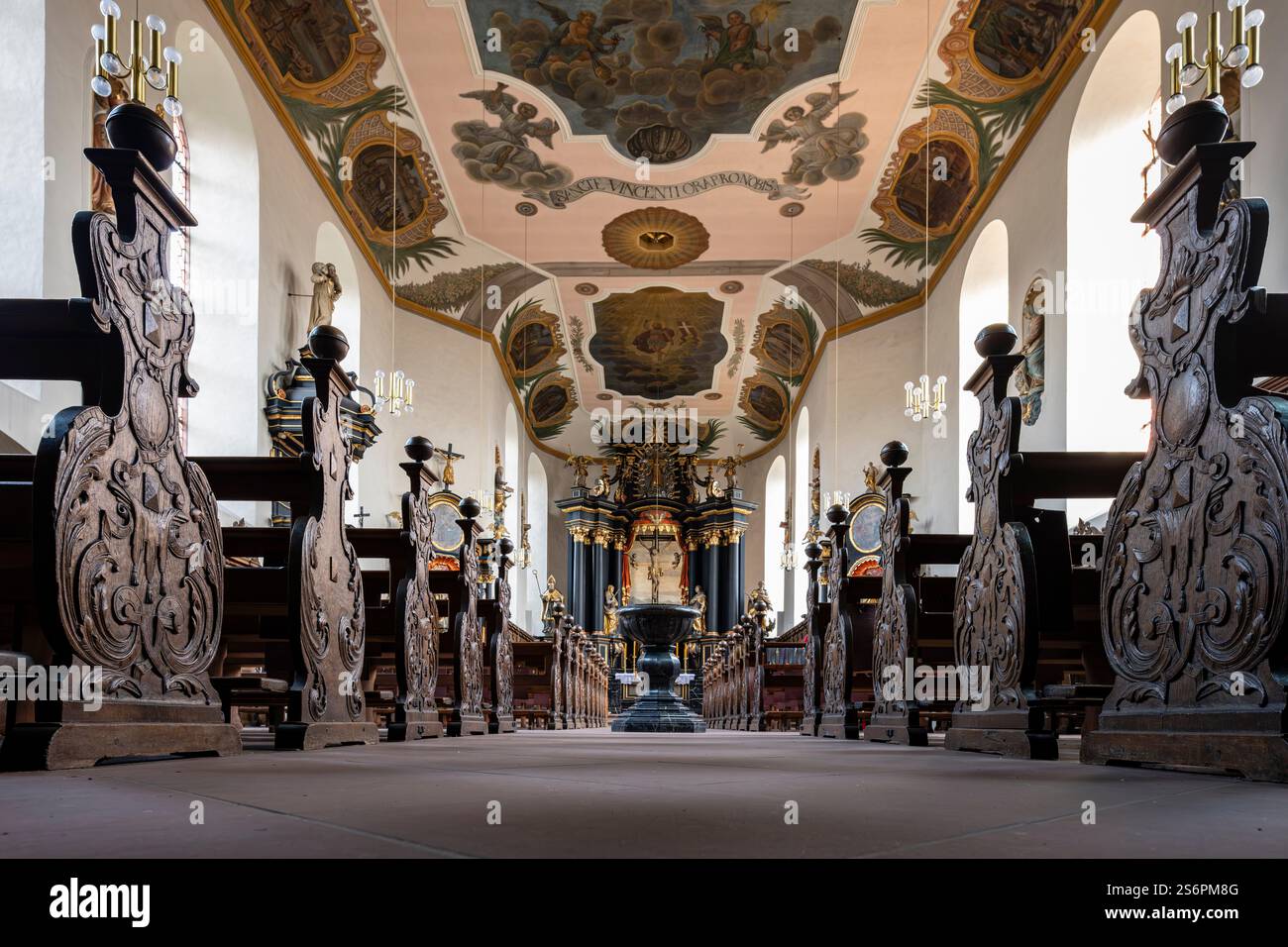 Catholic parish church of St. Vincentius in Hattenheim in the Rheingau ...