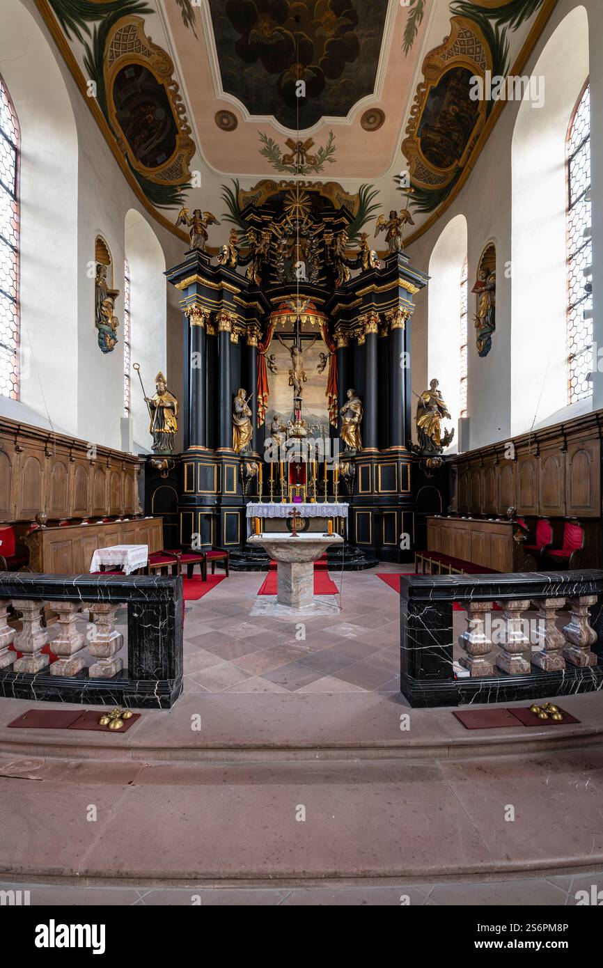 Catholic parish church of St. Vincentius in Hattenheim in the Rheingau ...