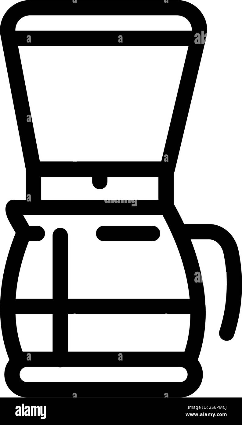 electric geyser coffee machine line icon vector. electric geyser coffee ...