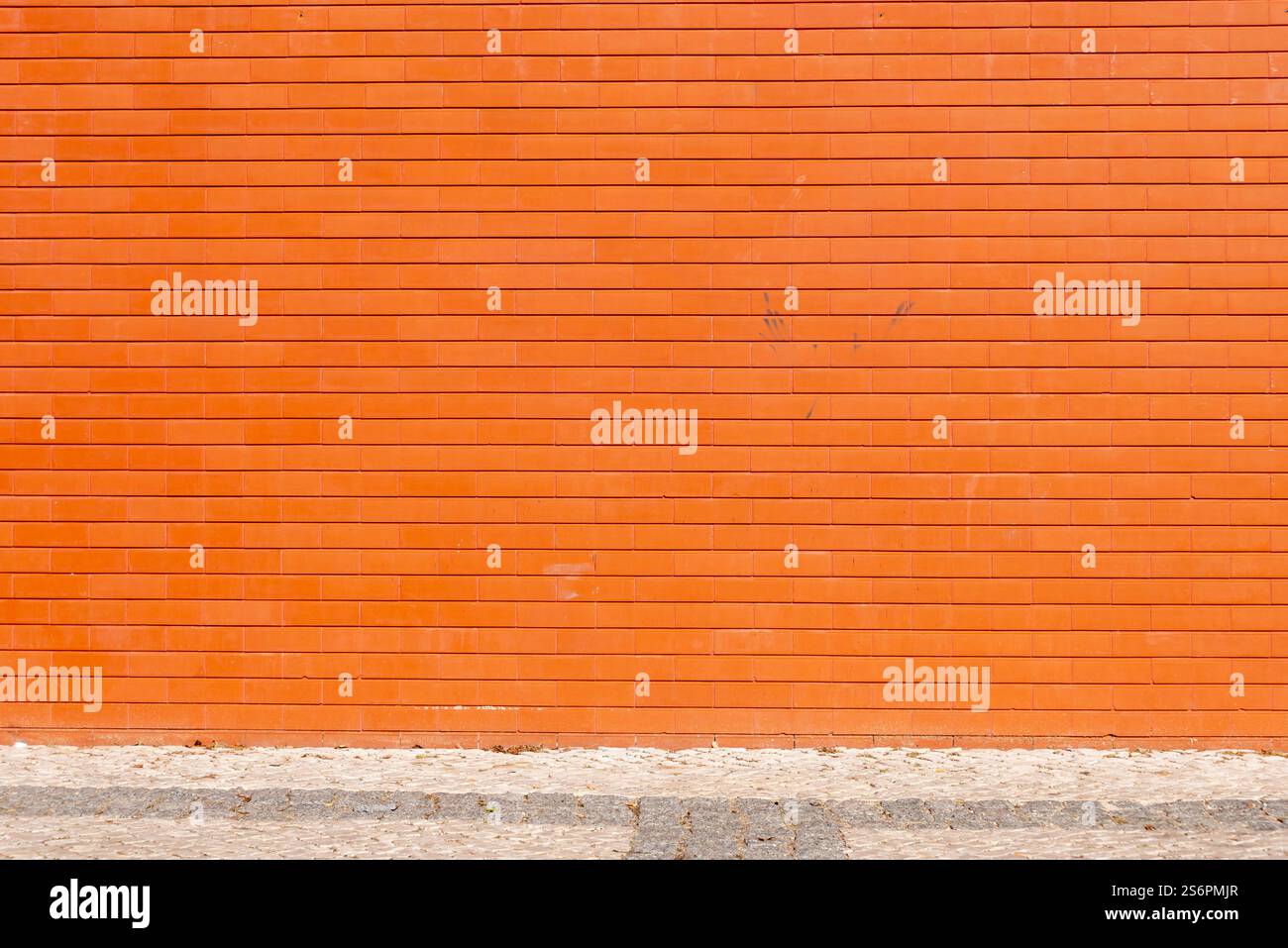 red orange brick wall background Stock Photo - Alamy