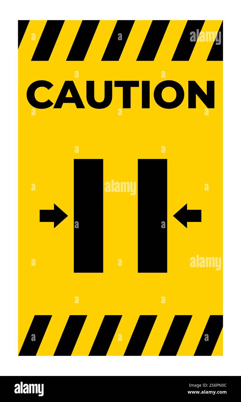 Crush Hazard Closing Mold Symbol Sign Isolate on White Background ...