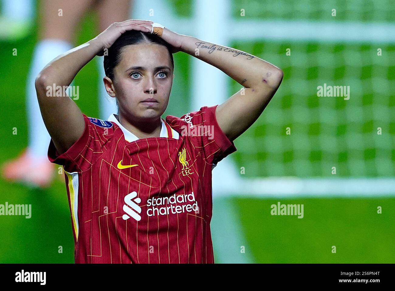 Liverpool's Mia Enderby reacts to a missed chance during the Barclays ...