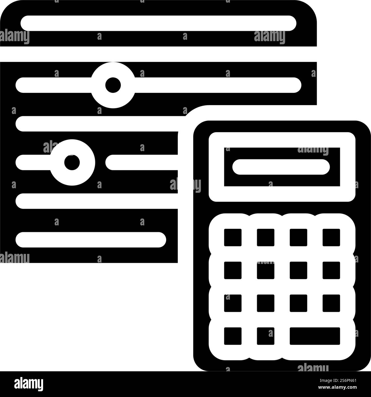 calculation of cost and terms glyph icon vector. calculation of cost ...