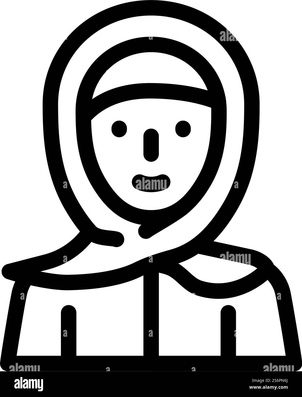 hijab woman clothing line icon vector. hijab woman clothing sign ...
