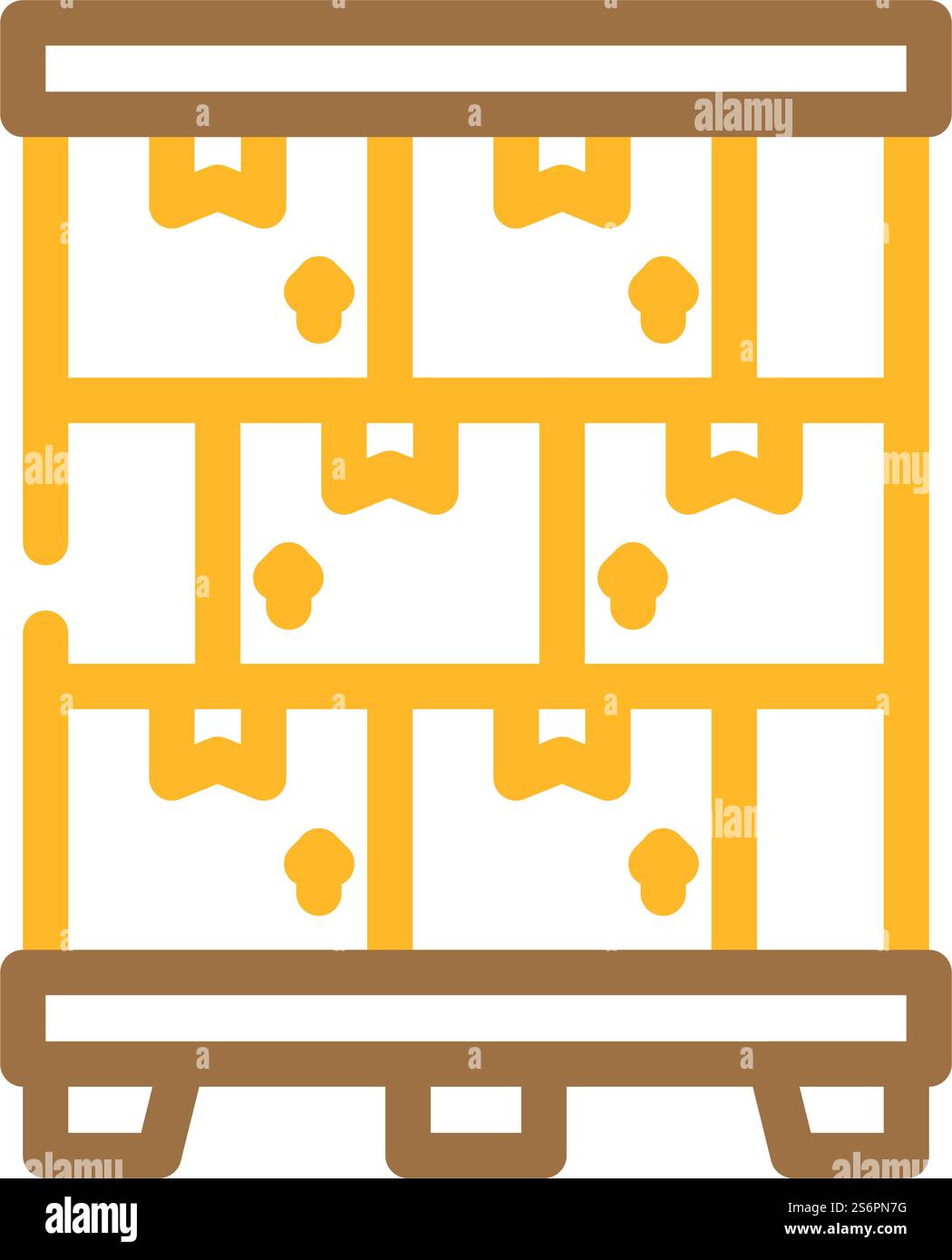 parcel boxes color icon vector. parcel boxes sign. isolated symbol ...