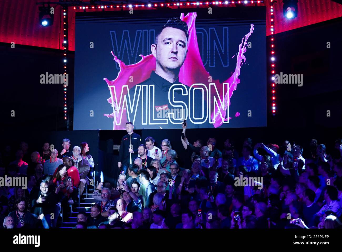 London, UK. 17th Jan, 2025. Kyren Wilson's walk-on during The Johnstone ...