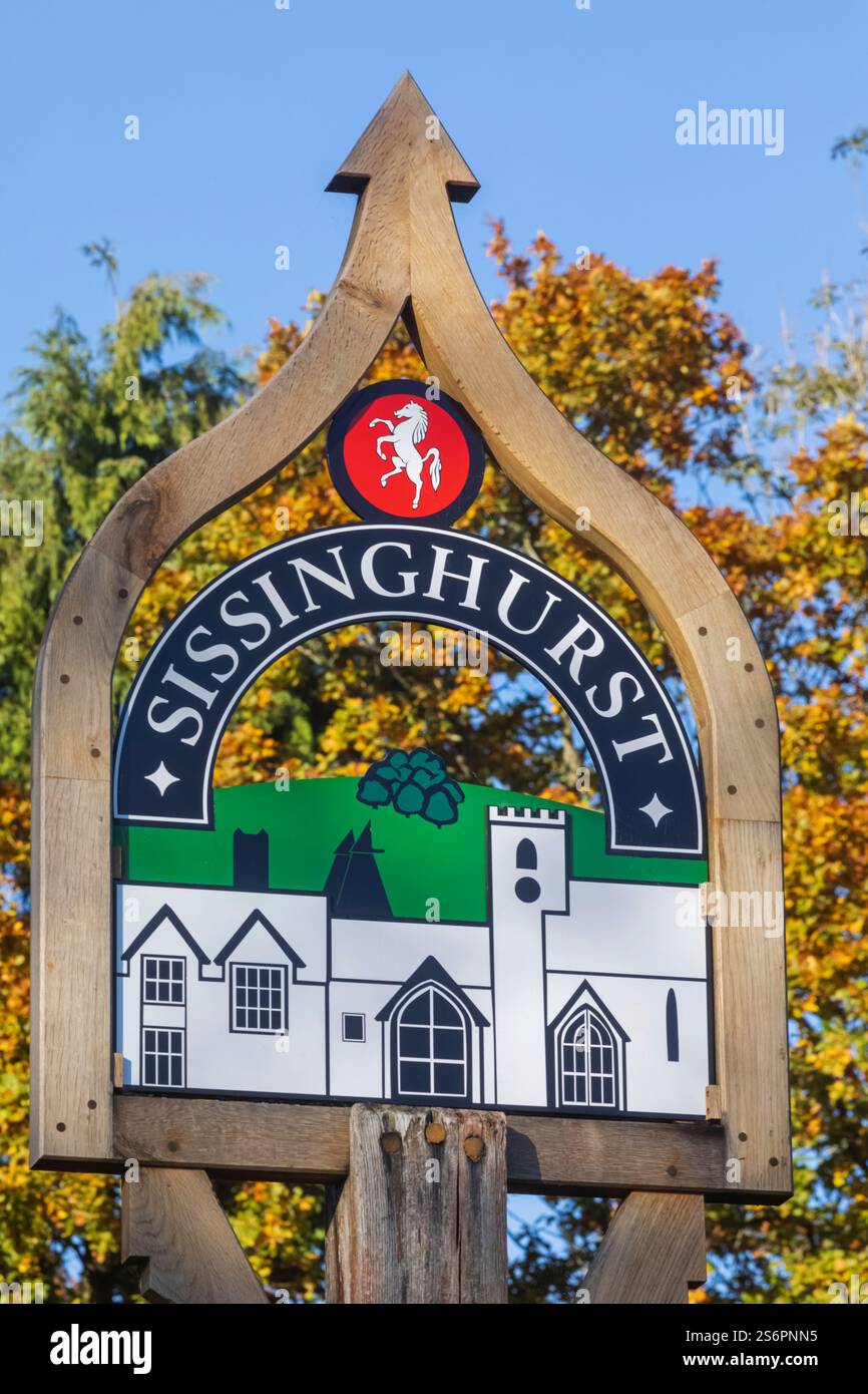Sissinghurst village sign hi-res stock photography and images - Alamy