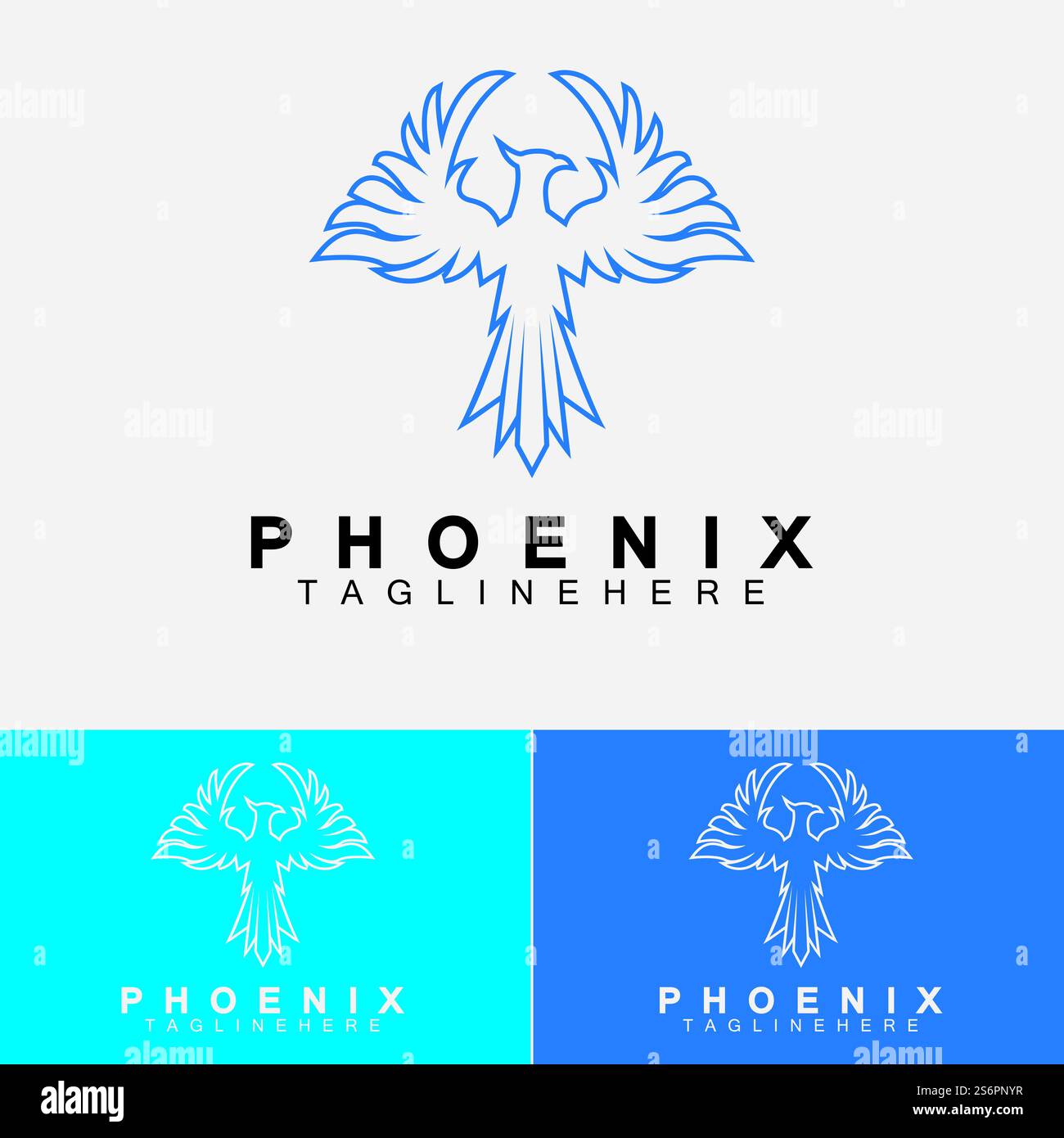 Phoenix logo Vector Illustration Design Template Stock Vector Image ...