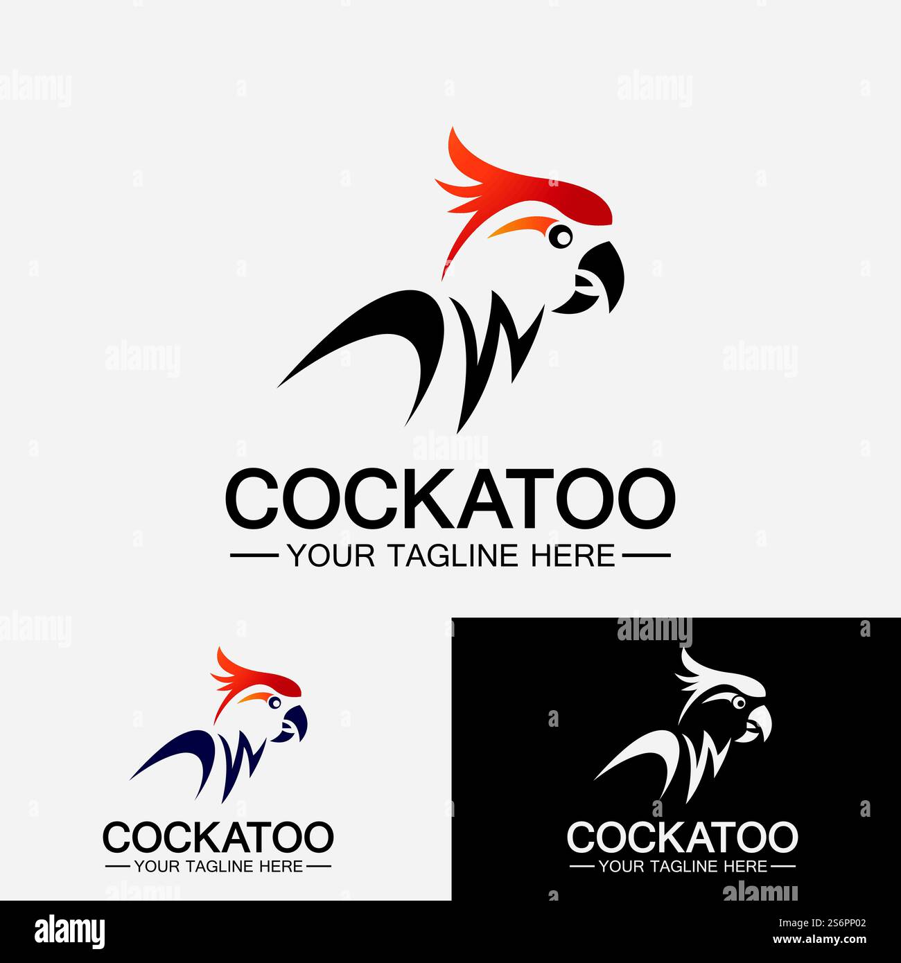 Cockatoo Parrot Bird logo design vector template Stock Vector Image ...