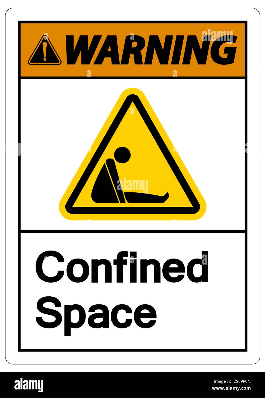 Caution Confined Space Symbol Sign Isolated On White Background Stock ...