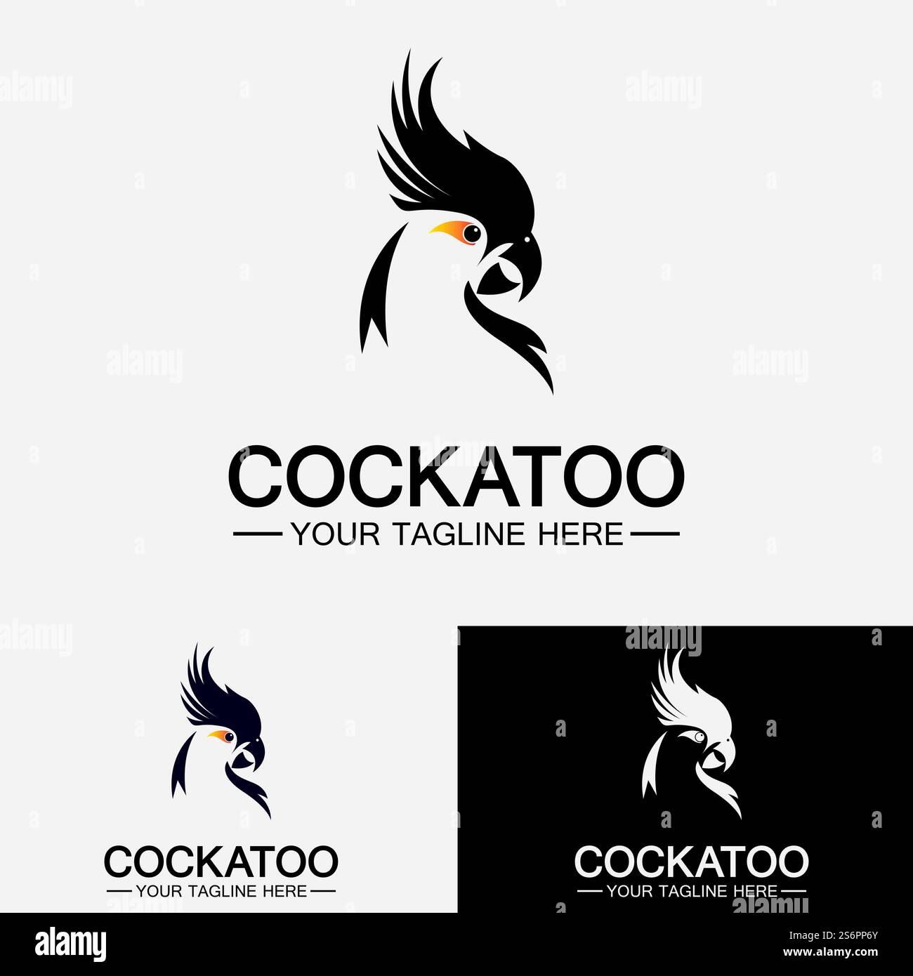 Cockatoo Parrot Bird logo design vector template Stock Vector Image ...