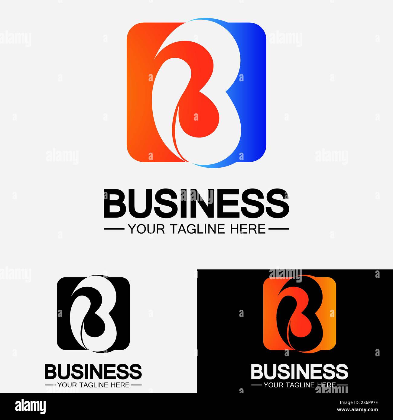 Abstract letter b logo vector. B logo symbol icon design template Stock ...