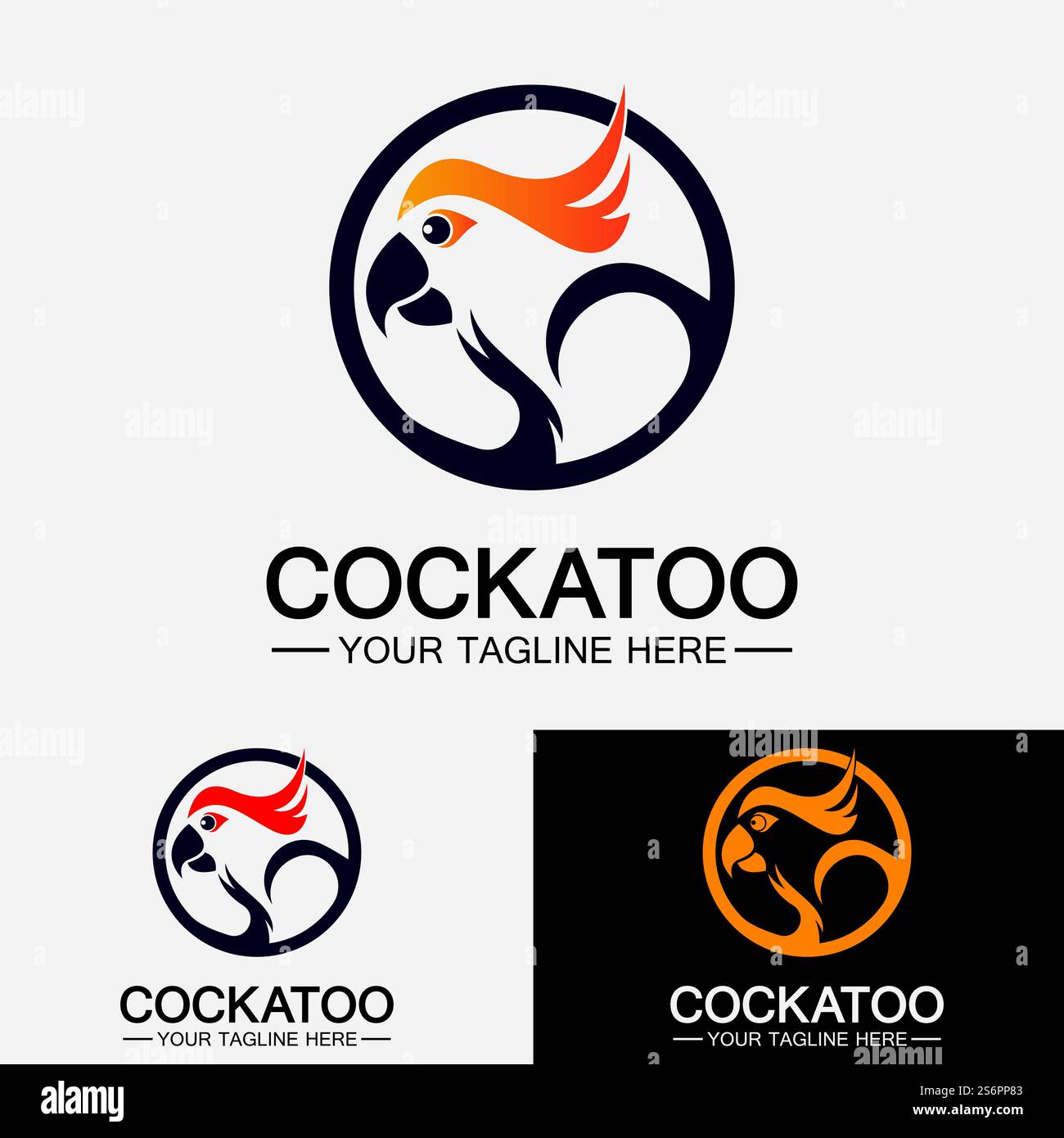 Cockatoo Parrot Bird logo design vector template Stock Vector Image ...