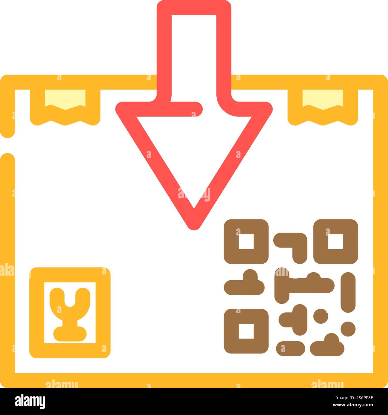 import goods color icon vector. import goods sign. isolated symbol ...