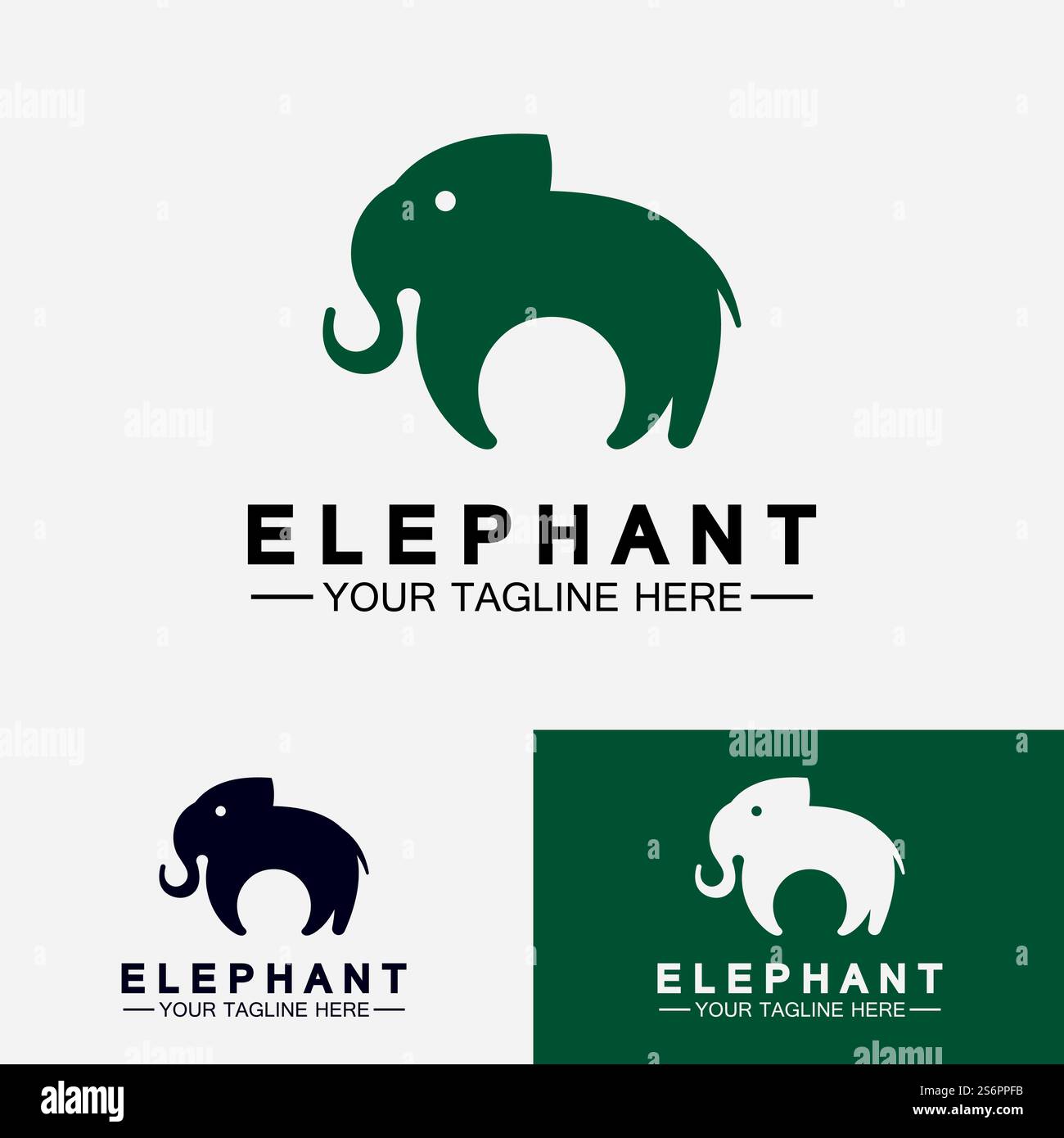 Elephant Logo Vector Illustrator Design Template Stock Vector Image ...