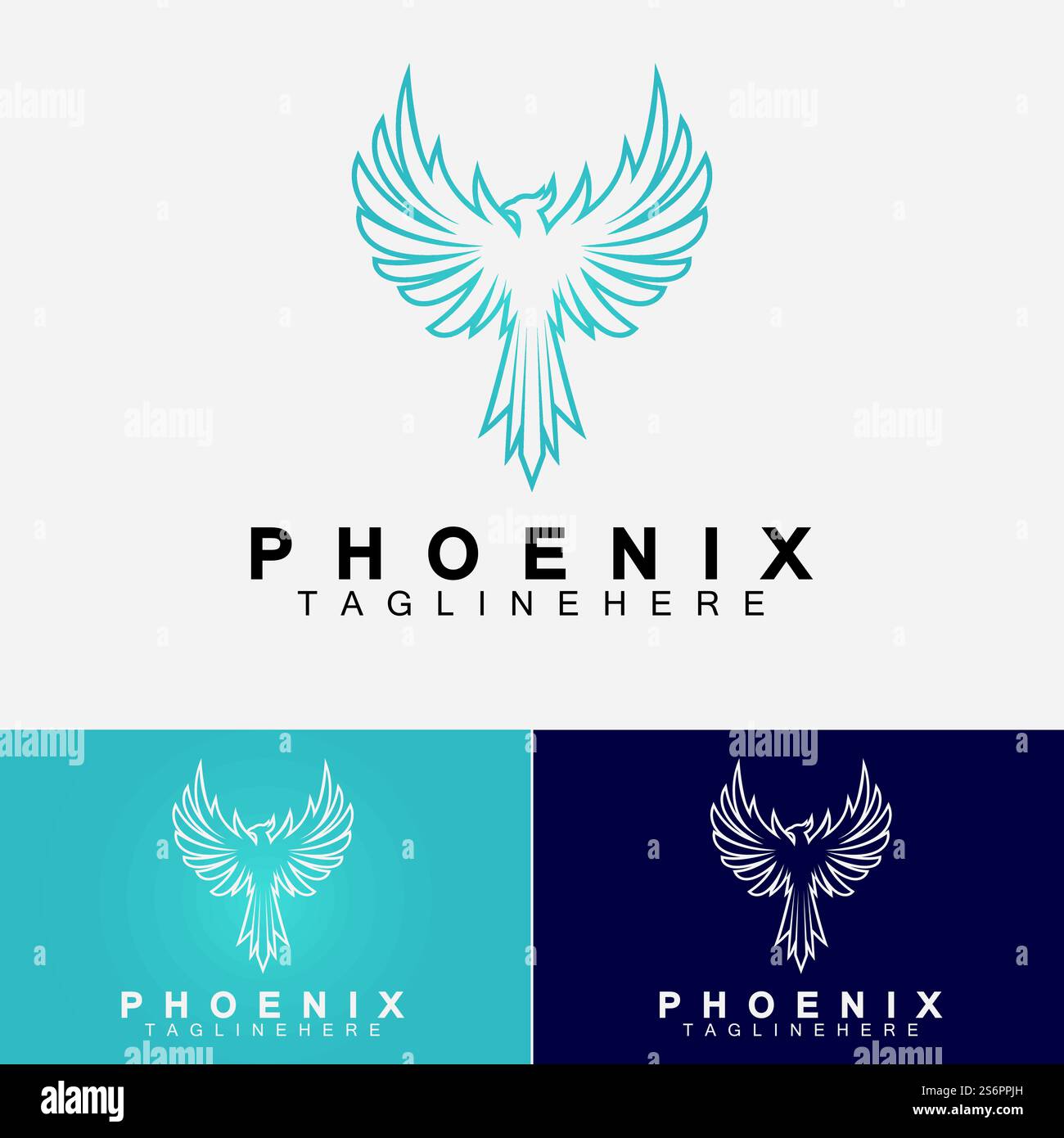 Phoenix logo Vector Illustration Design Template Stock Vector Image ...