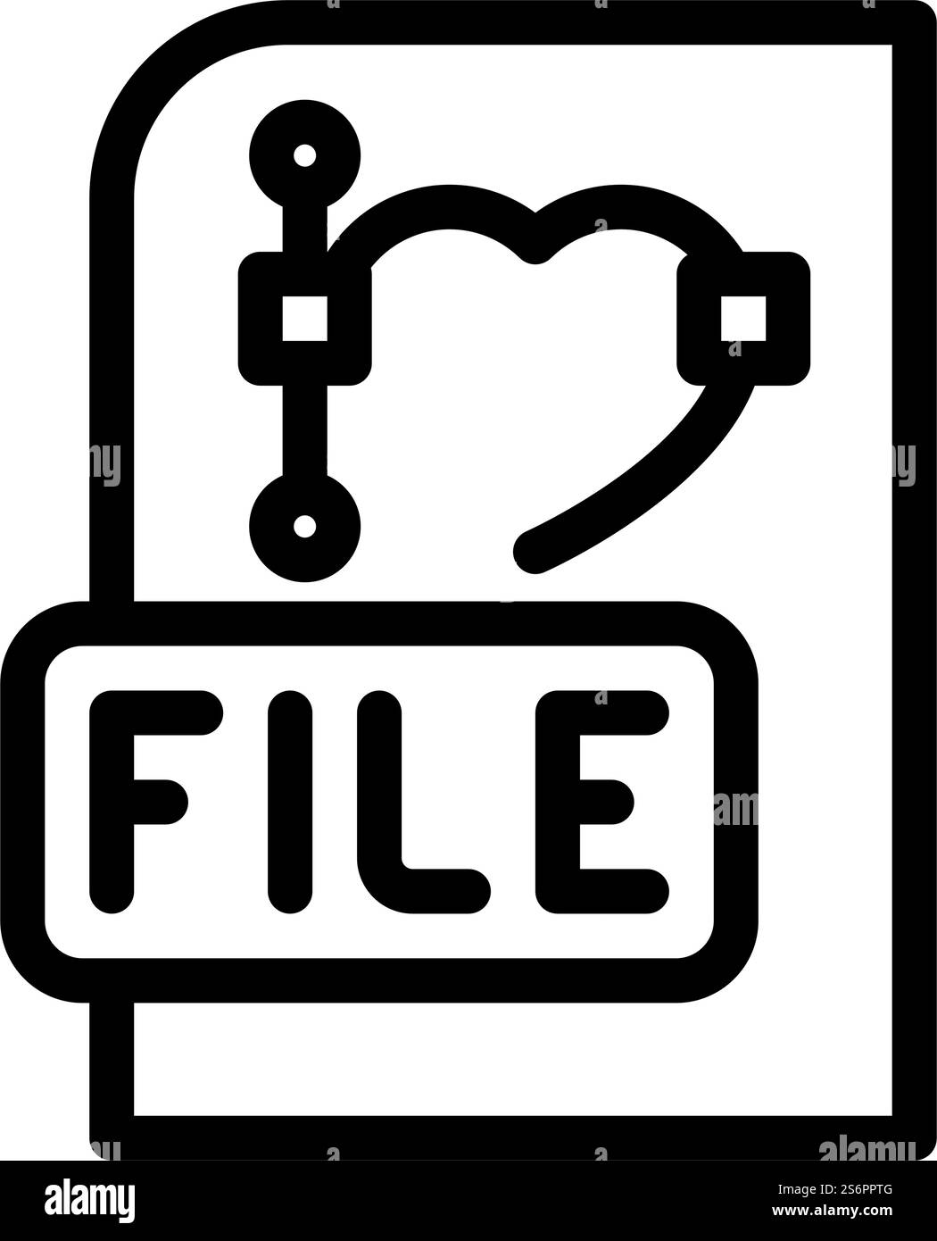 vector file line icon vector. vector file sign. isolated contour symbol ...