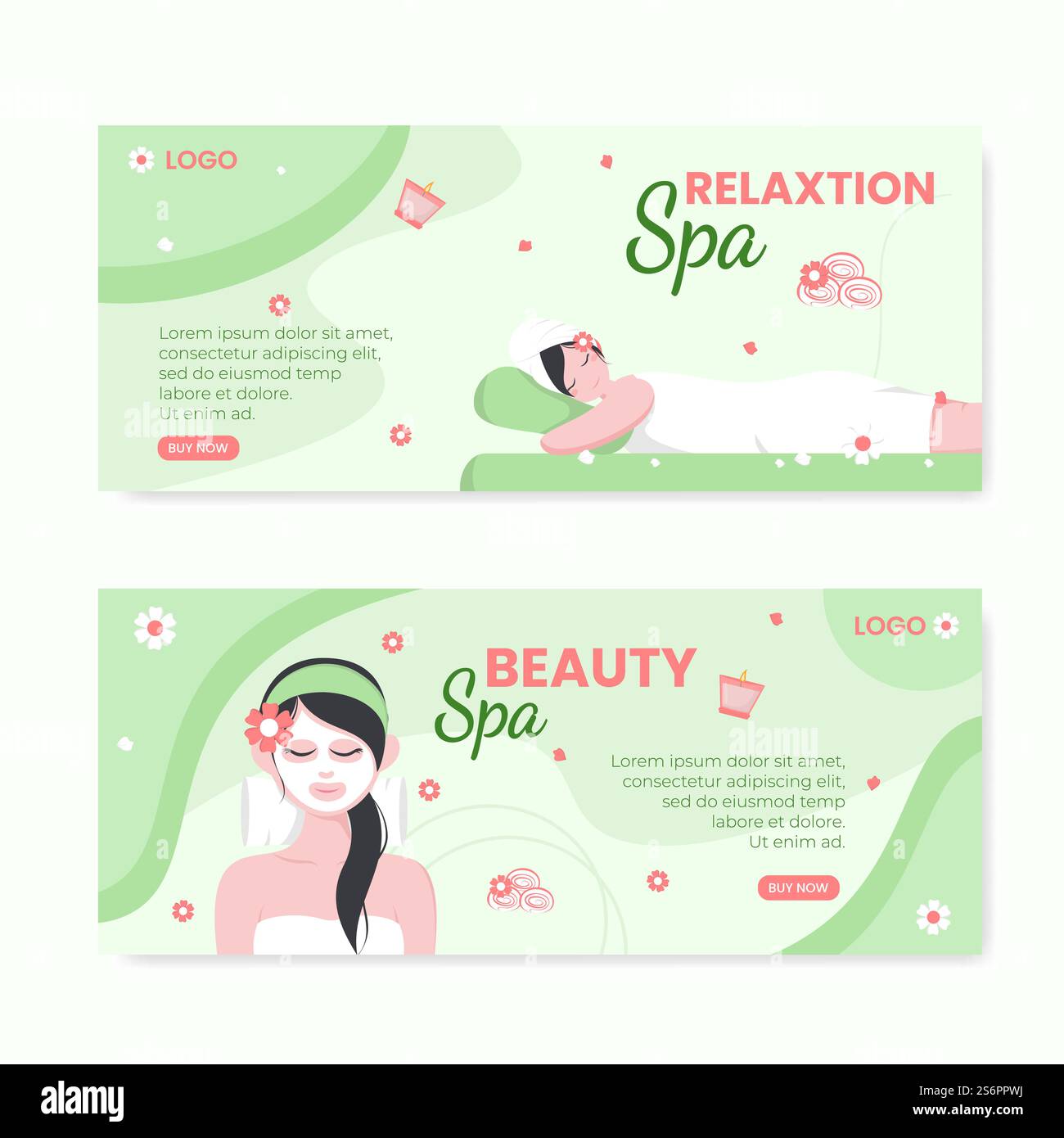 Spa and Massage Banner Editable of Square Background Illustration ...