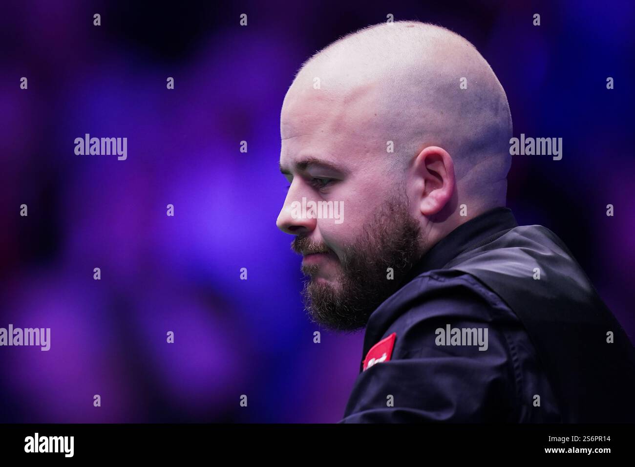 London, UK. 17th Jan, 2025. Luca Brecel looks dejected during The ...