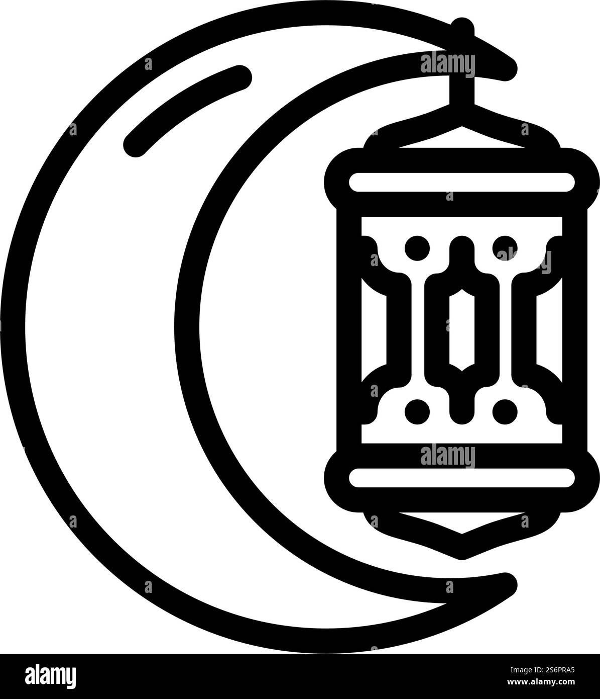 ramadan holiday line icon vector. ramadan holiday sign. isolated ...