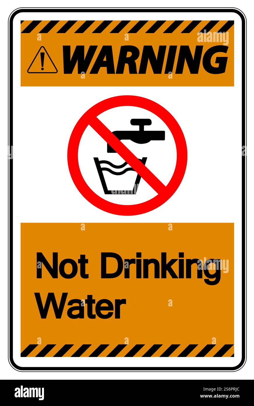 Caution Not Drinking Water Sign Stock Vector Image & Art - Alamy
