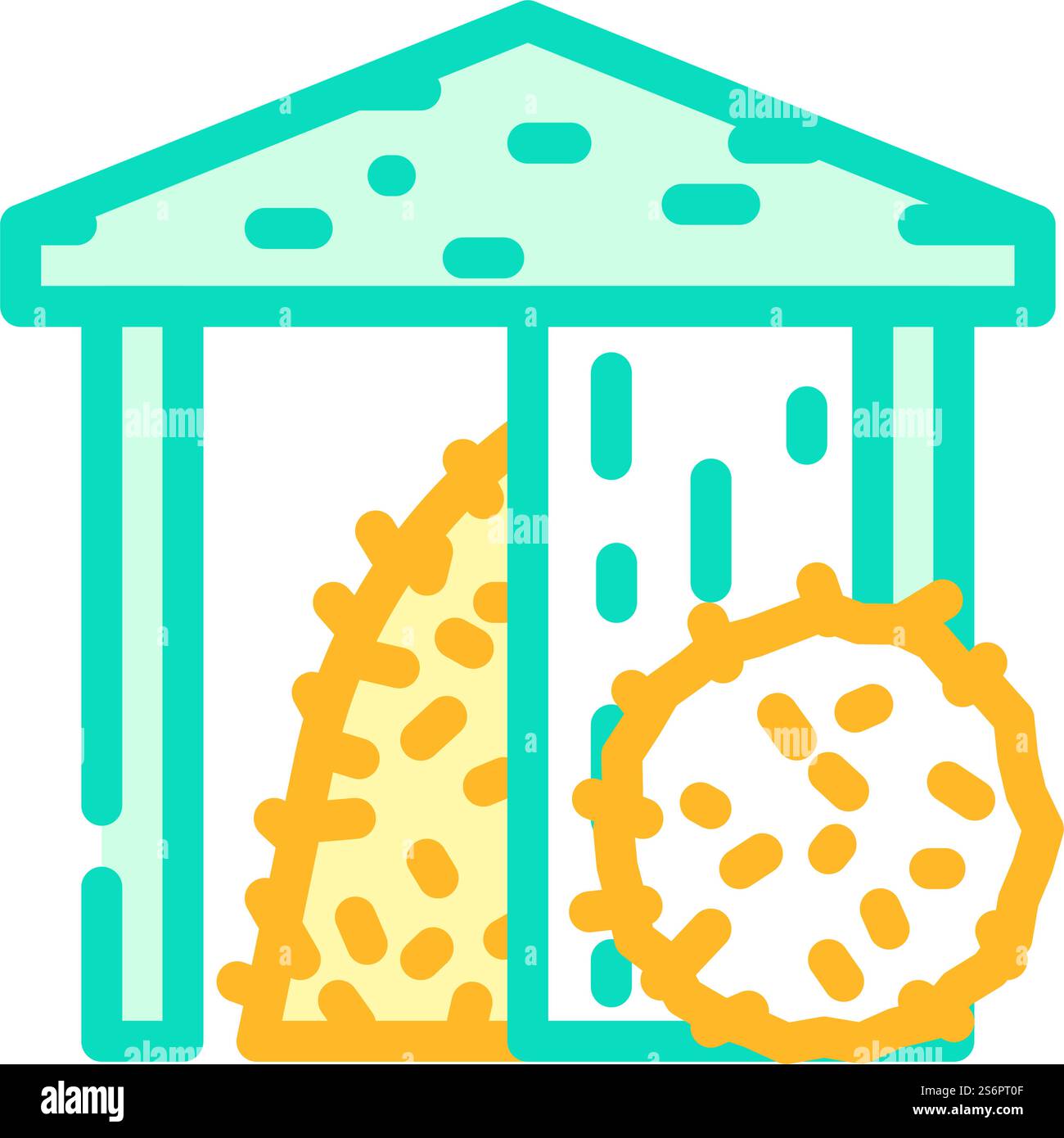 hay in barn color icon vector. hay in barn sign. isolated symbol ...