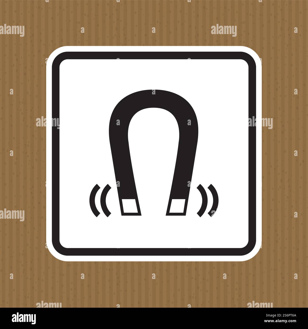 Beware Magnetic Field Symbol Sign Isolate On White Background,Vector ...