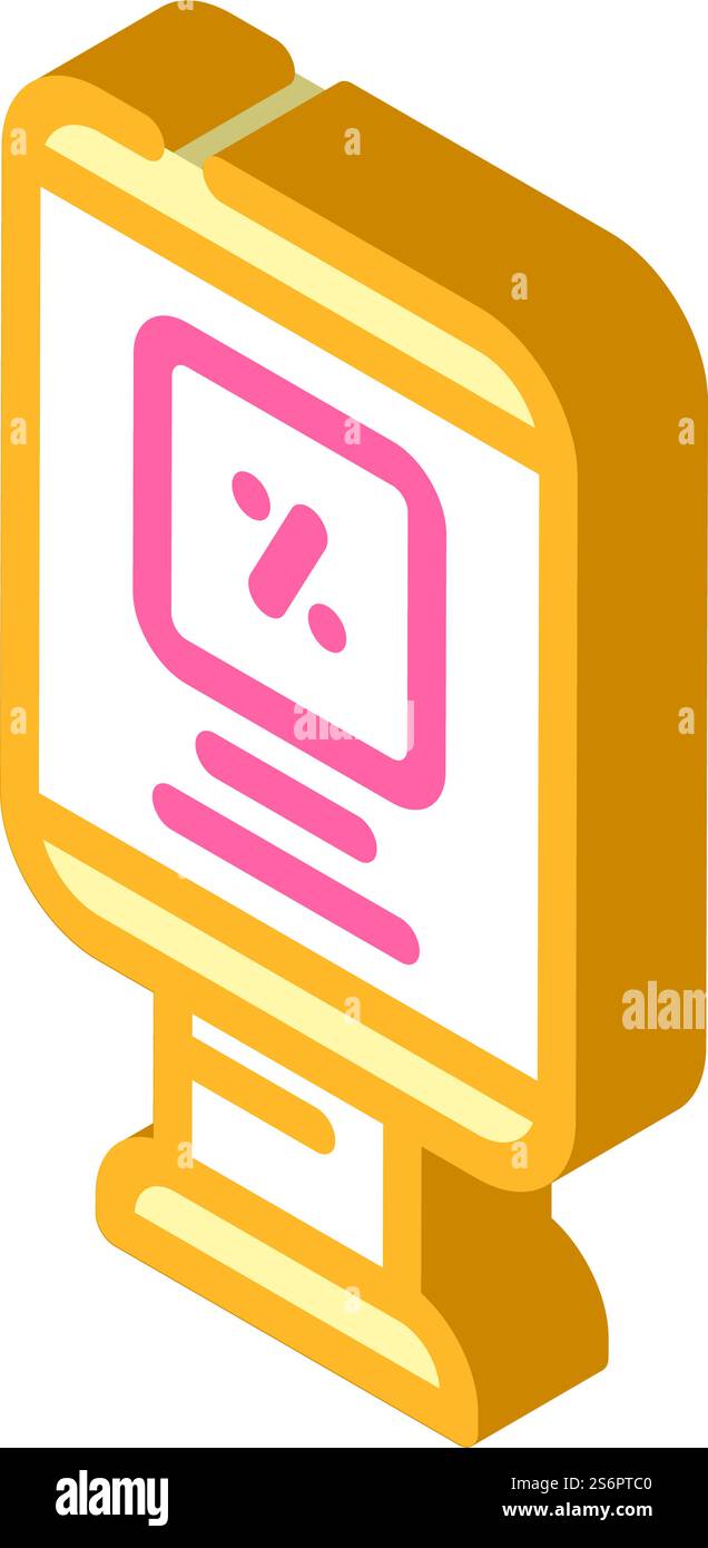 street advertising banner isometric icon vector. street advertising ...