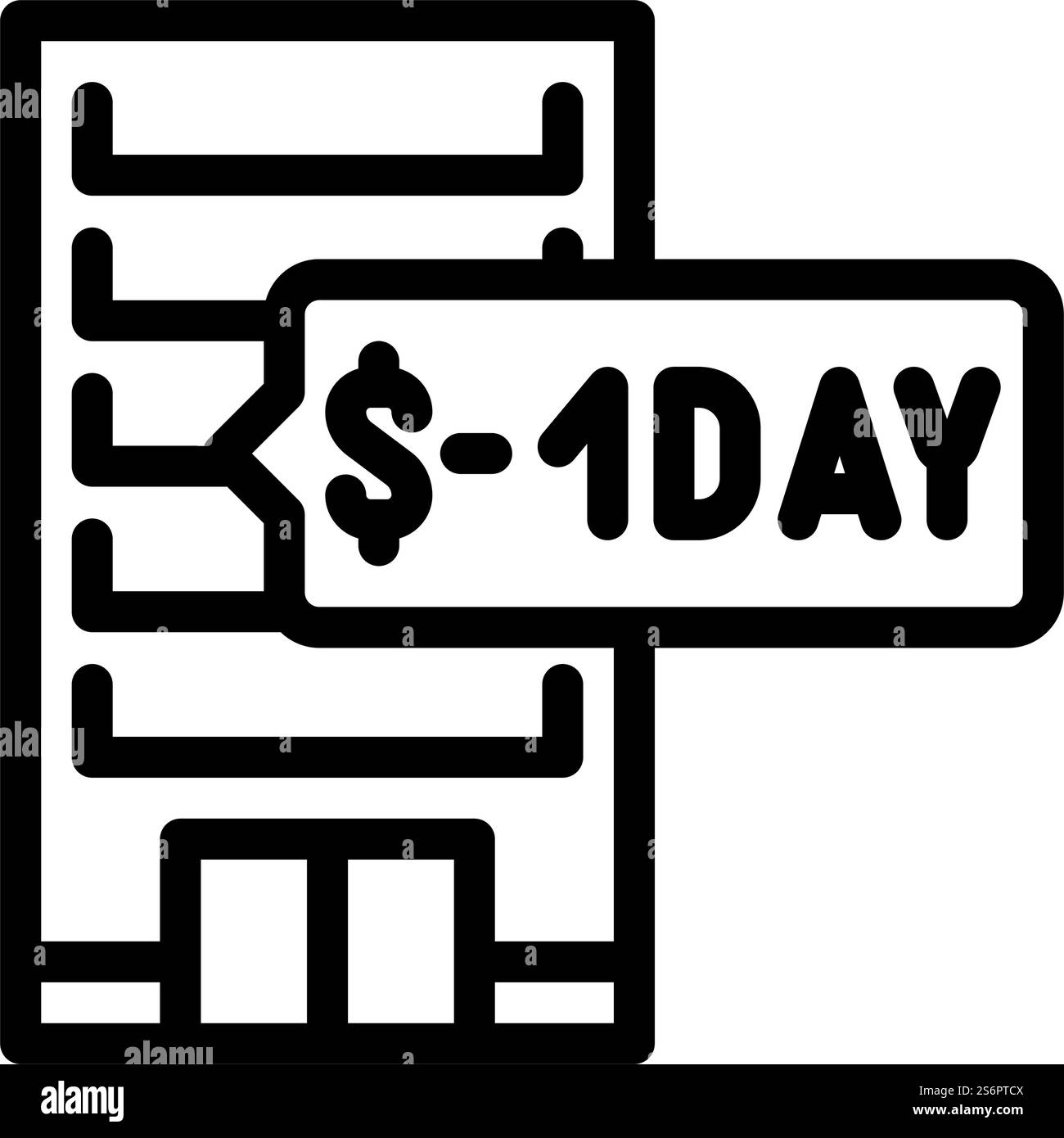 daily rent of housing line icon vector. daily rent of housing sign ...