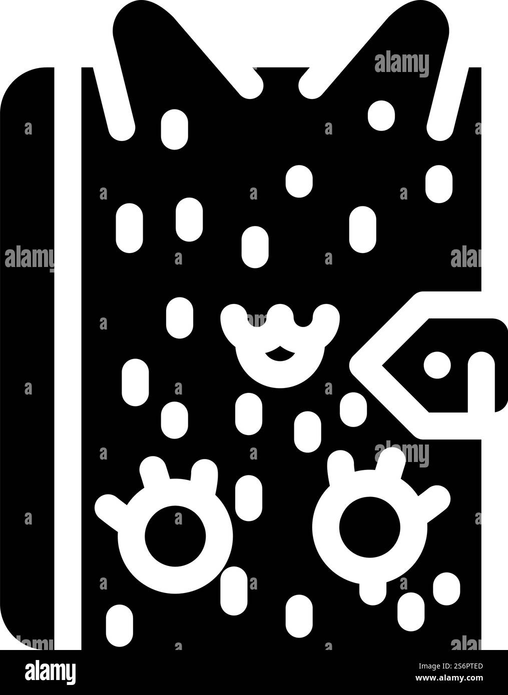children diary glyph icon vector. children diary sign. isolated contour ...