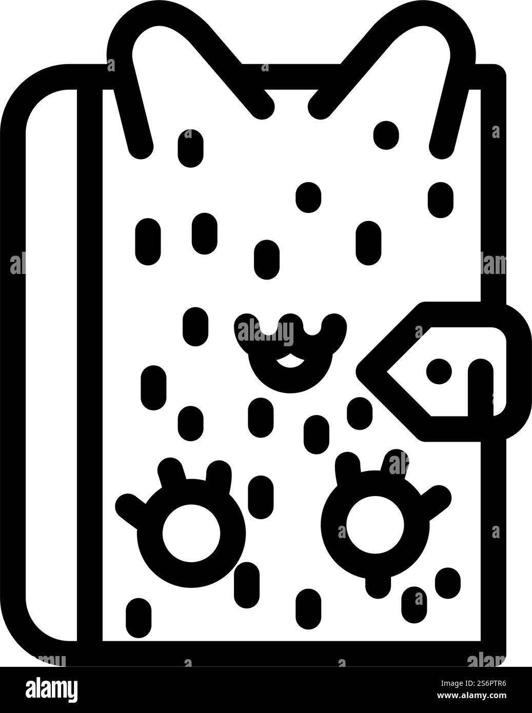 children diary line icon vector. children diary sign. isolated contour ...
